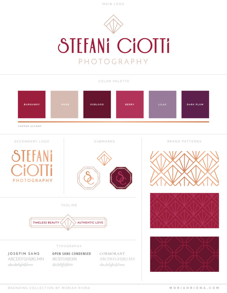 Art Deco Inspired Branding Collection & Custom Showit 5 Website Design ...